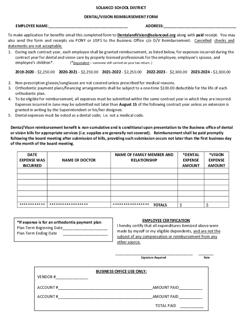 Fillable Online DENTAL VISION FORM NEW Fax Email Print - pdfFiller