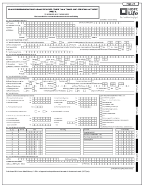 Fillable Online HDFC LIFE - Easy Health care Claim Form Fax Email Print ...