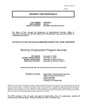 Fillable Online procure ohio Procurement Services, for the Ohio ...