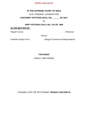 Fillable Online SC to consider hearing contempt plea against continuation ... Fax Email Print ...