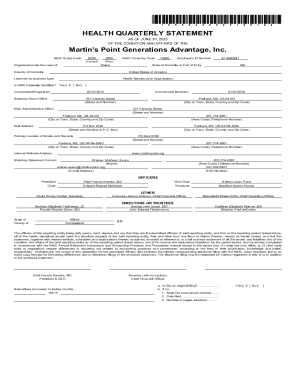 Fillable Online 15850 Martin's Point Generations Advantage, Inc ...