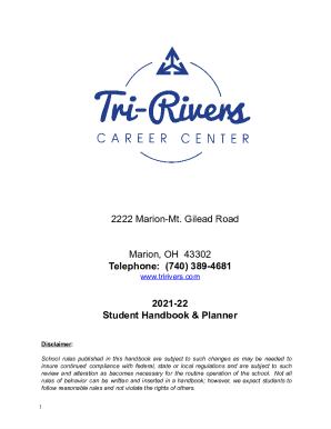 Fillable Online Legal - Tri-Rivers Career Center & Center for Adult ...