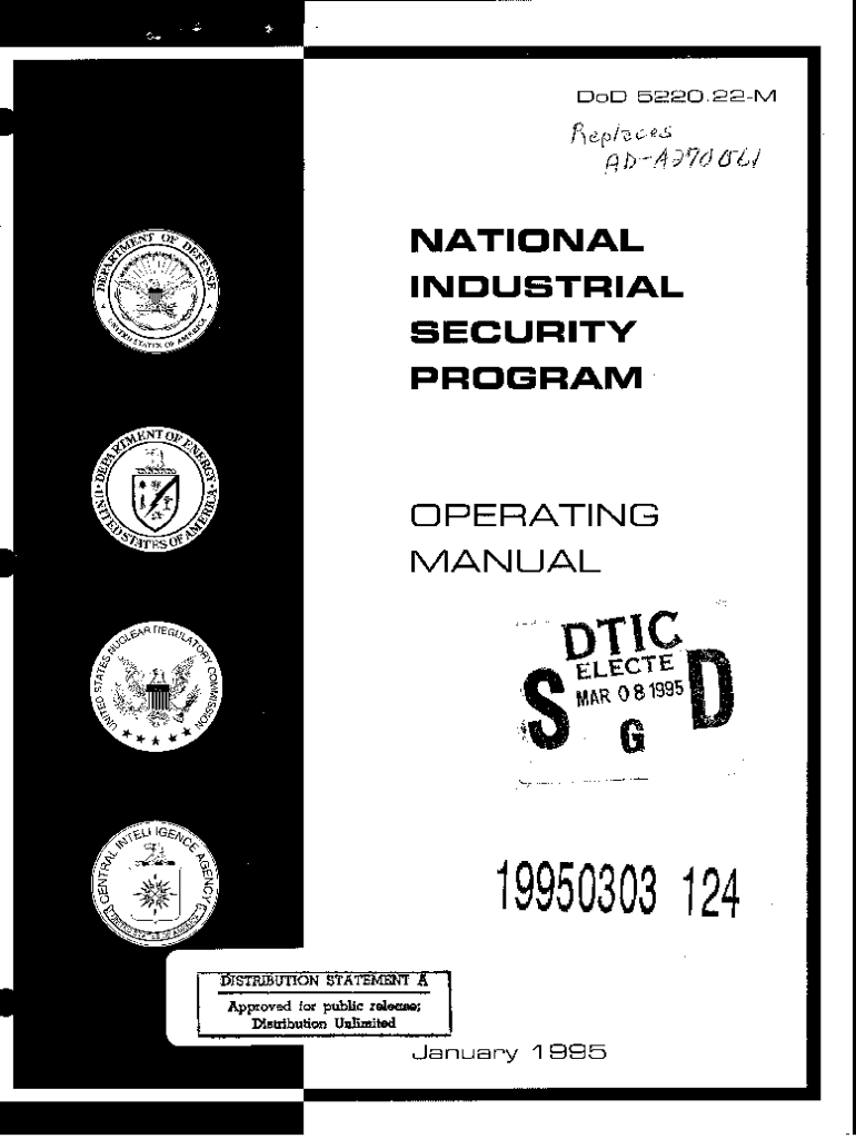 Fillable Online National Industrial Security Program. Operating Manual ...