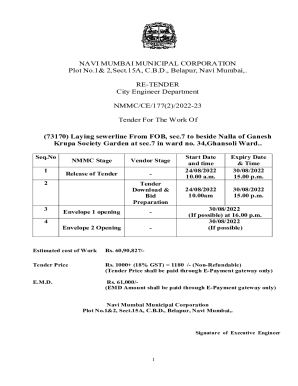 Fillable Online Re Tender no.177-2 Fax Email Print - pdfFiller