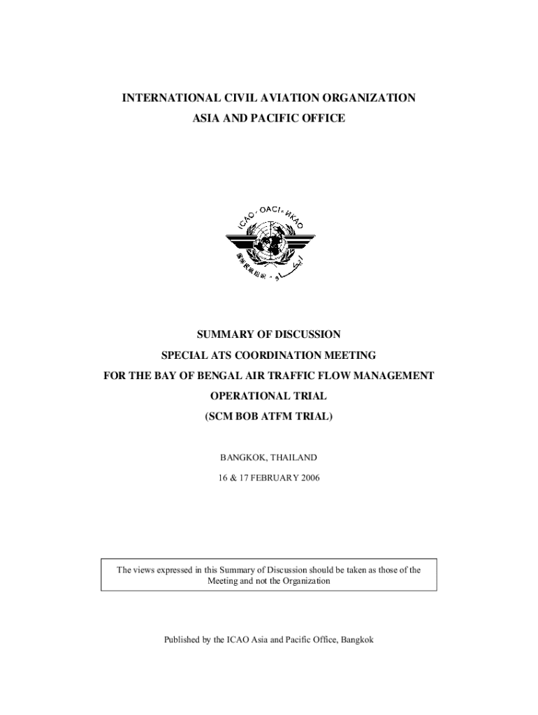 Fillable Online Asia/Pacific Regional ATFM Concept of Operations Fax ...