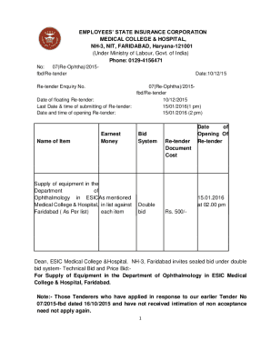 Fillable Online Sub Regional Office, ESI Corporation Fax Email Print ...