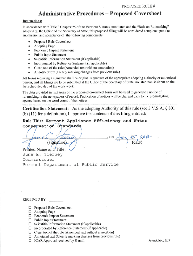 Fillable Online publicservice vermont Fact Sheet: Notice of Proposed ...