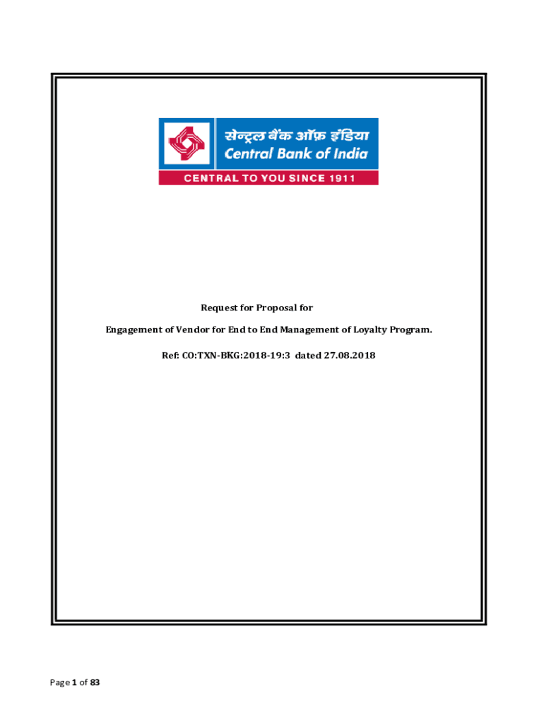 Fillable Online of 83 Request for Proposal for Engagement of Vendor for ... Fax Email Print ...