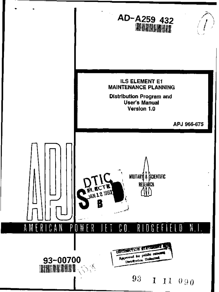 Fillable Online ILS Element E1 Maintenance Planning. This Users Manual ...