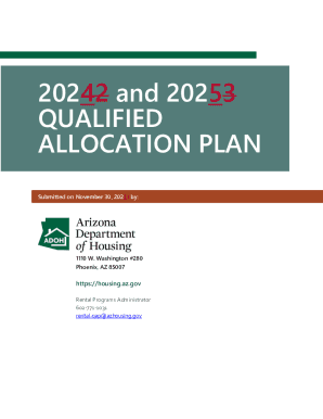 Fillable Online 20242 and 20253 QUALIFIED ALLOCATION PLAN Fax Email Print - pdfFiller
