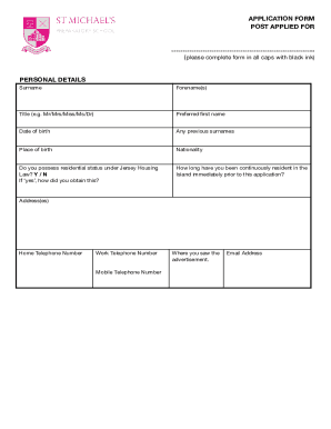 Fillable Online KS2 TA Application-Form-2023 Fax Email Print - pdfFiller