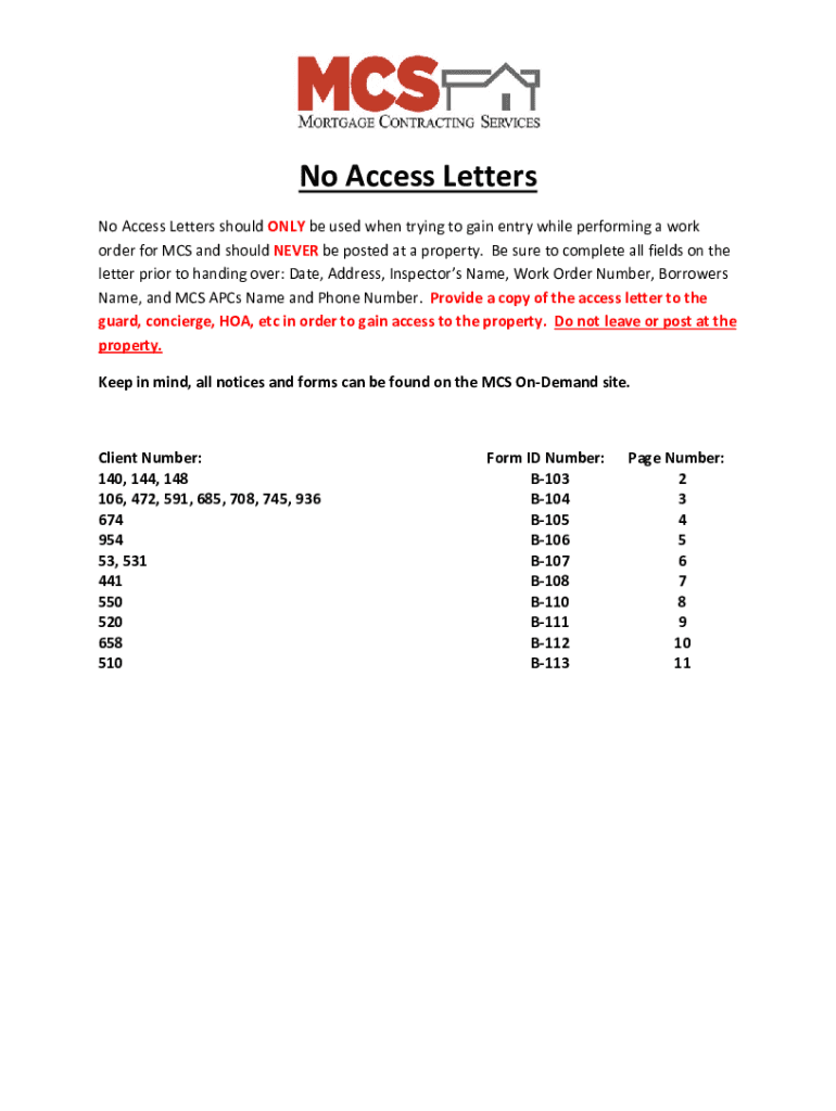 Fillable Online Inspection Notices - MCS OnDemand Fax Email Print - pdfFiller