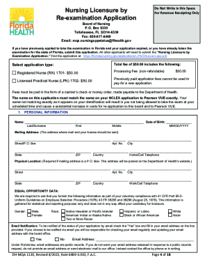 Fillable Online Nursing Re-examination Application.docx Fax Email Print ...