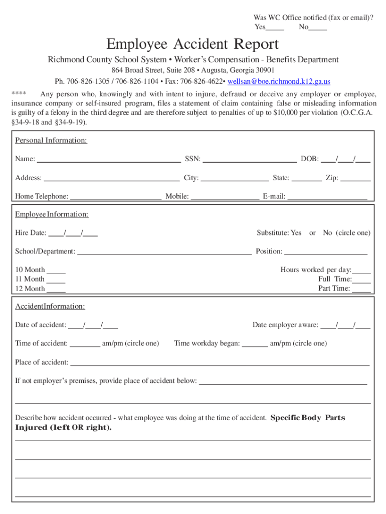 Fillable Online Request Accident ReportRichmond County Sheriff's Office ...