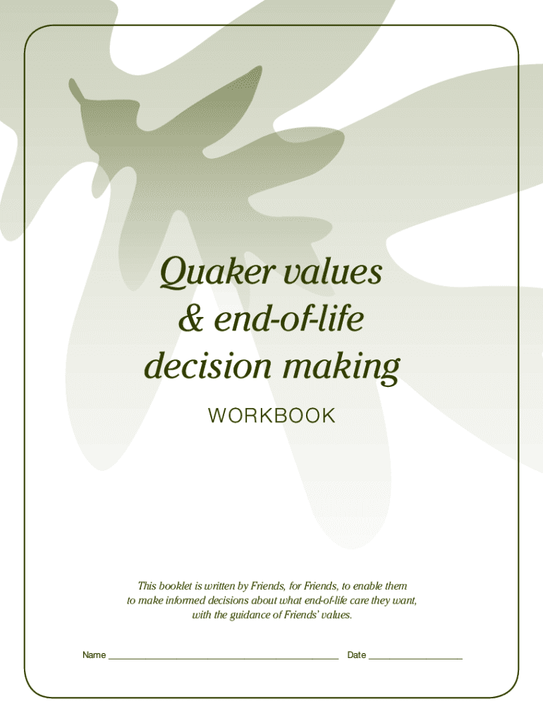 Fillable Online 6 Core Beliefs of Quakers - Quaker Values and ...