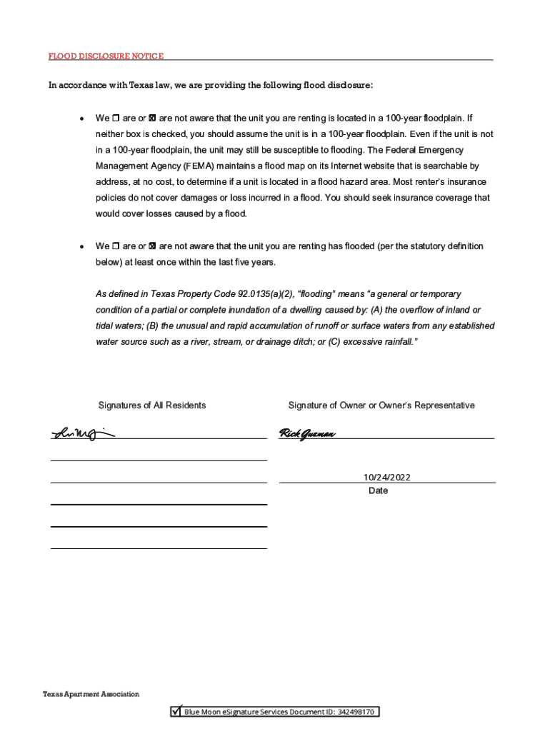 Fillable Online Do You Really Have to Provide a Flood Disclosure for ...