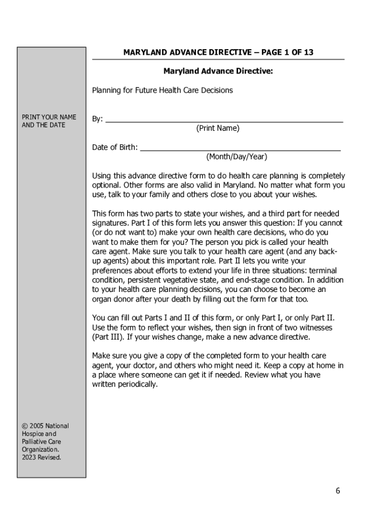 Fillable Online Triage Cancer Estate Planning Toolkit: Maryland Fax Email Print - pdfFiller