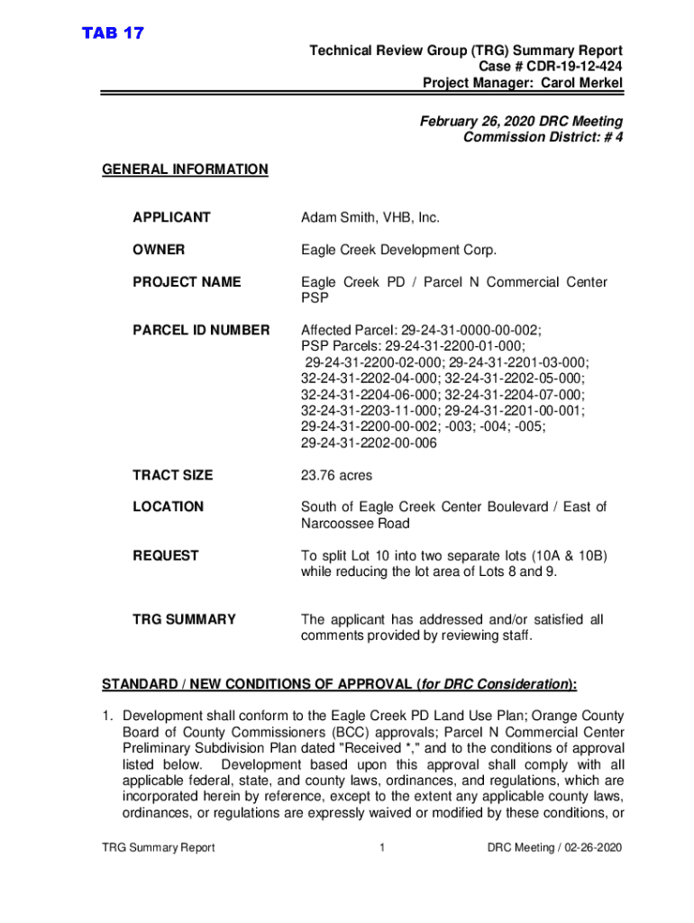 Fillable Online ftp ocfl Technical Review Group (TRG) Summary Report ...