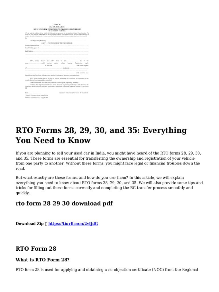 Fillable Online Here're The RTO Forms You Need To Sell Your Car, And ...