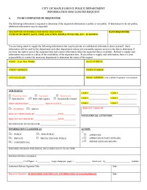 Fillable Online city of maple grove police department information ...