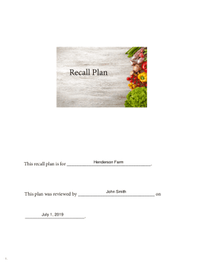 Fillable Online Recall Process - Food Safety and Inspection Service ...