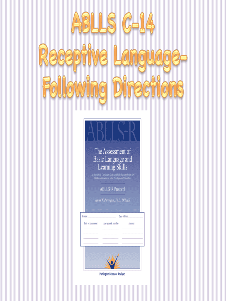 Fillable Online ABLLS-R Tracking Sheets Fax Email Print - pdfFiller