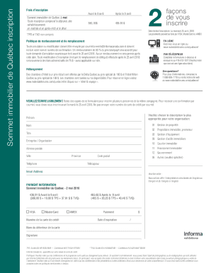 Remplissable En Ligne QREF Reg form FR Fax Email Imprimer - pdfFiller