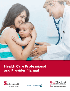 Fillable Online Health Care Professional and Provider Manual. Health ...