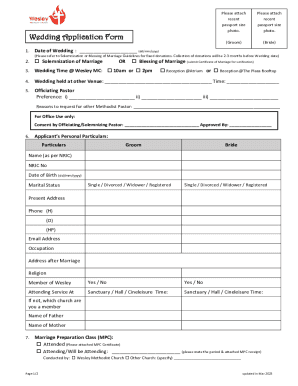 Fillable Online Wedding Reception form - Singapore Fax Email Print ...