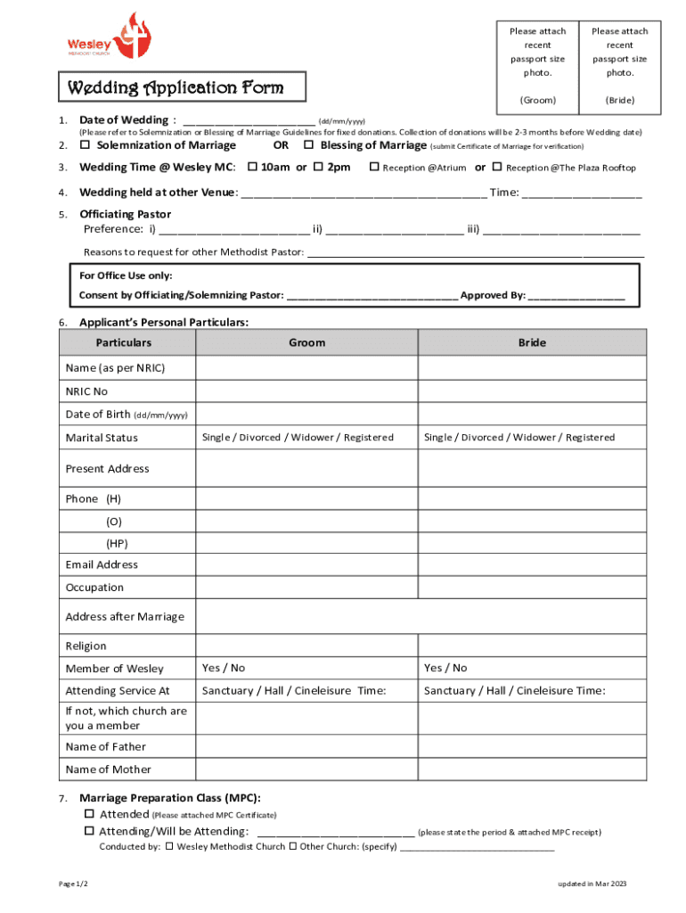 Fillable Online Wedding Reception form - Singapore Fax Email Print ...