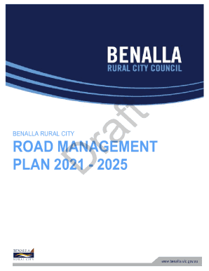 Fillable Online MUNICIPAL ROAD MANAGEMENT PLAN Fax Email Print - pdfFiller