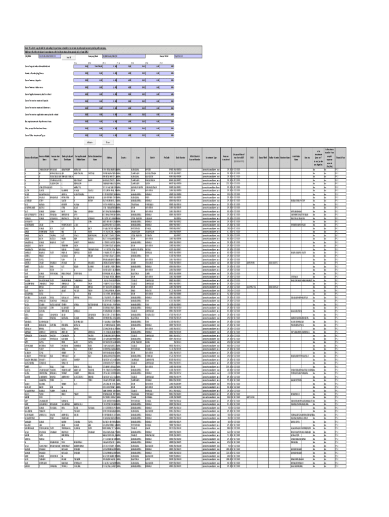 Fillable Online Form IEPF-2 (BATCH 60).xls Fax Email Print - pdfFiller