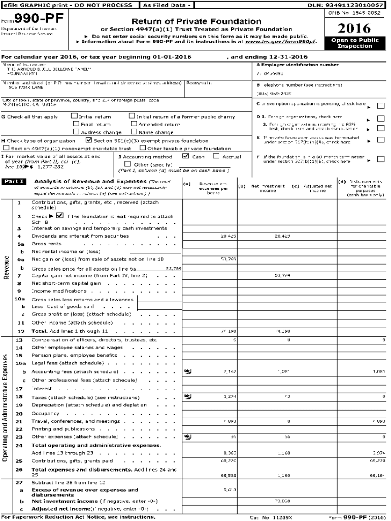 Fillable Online THE ARNOLD & JILL BELLOWE FAMILY Fax Email Print ...