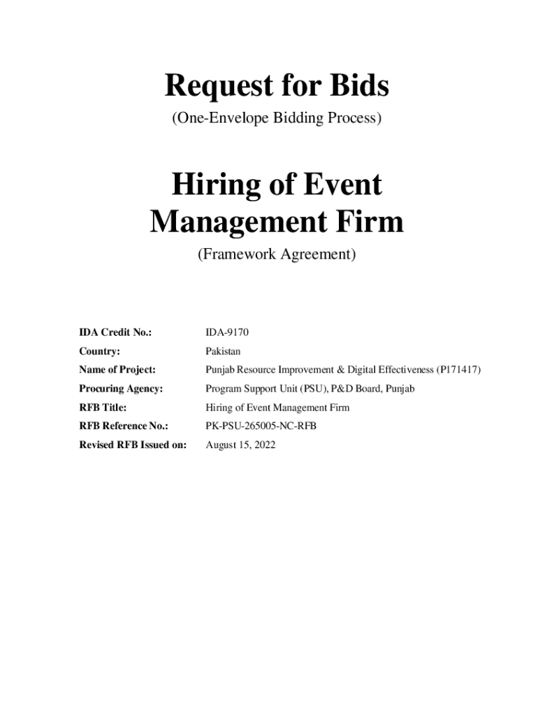 Fillable Online A Guide to the Bidding Process in Event Management Fax Email Print - pdfFiller