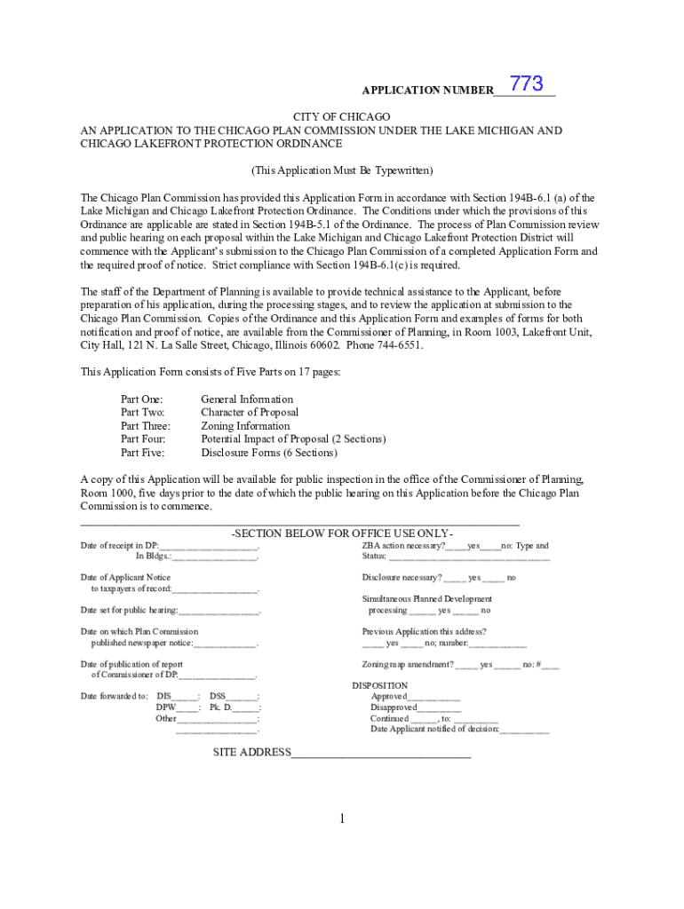 Fillable Online OPC Lakefront Protection Ordinance Application Fax ...