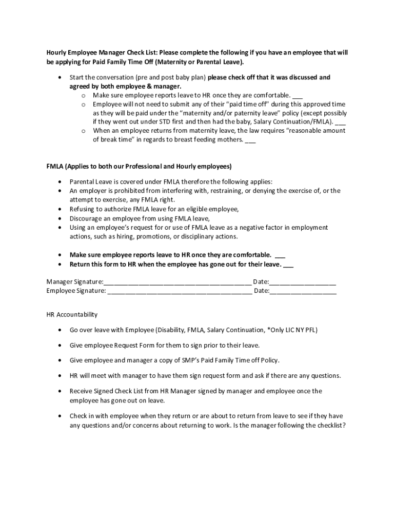 Fillable Online How Maternity Leave Works: The Employer's Guide ...