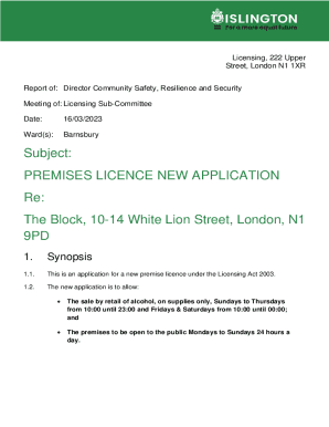 Fillable Online democracy islington gov Agenda Template - London ...
