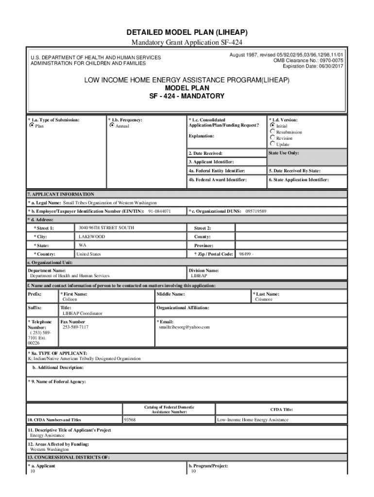 Fillable Online Developing Tribal LIHEAP Programs Guidance for New ...