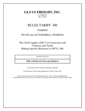 Fillable Online Rules Tariff 300 Fax Email Print - pdfFiller