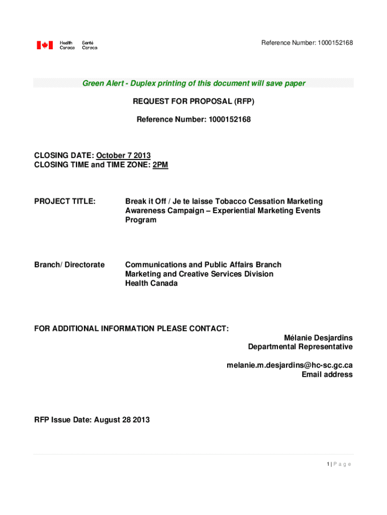 Fillable Online RFP English template-FINAL.doc Fax Email Print - pdfFiller
