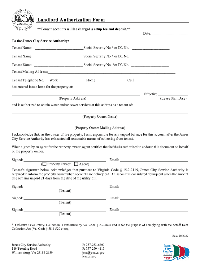 Fillable Online Landlord Authorization. Landlord Authorization Fax ...