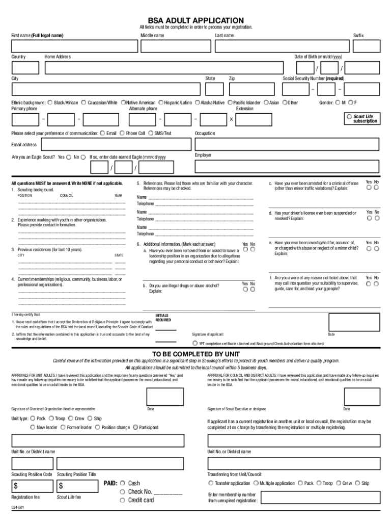 Fillable Online Owasippe Scout Reservation Required Forms and ... Fax ...