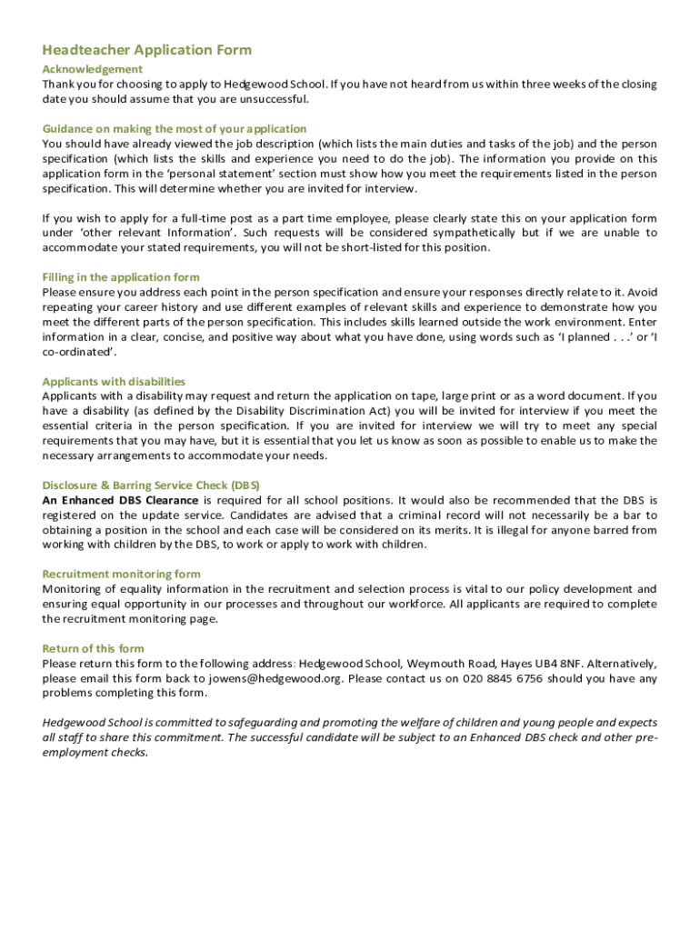 Fillable Online How to write an application to the principal for ...