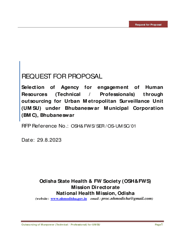 Fillable Online Request for Proposal (RfP) for Selection of HR Agency for ... Fax Email Print ...