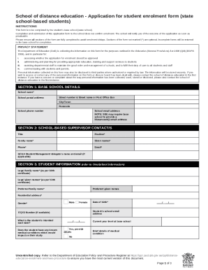 Application for student enrolment (state school-based ... Doc Template ...