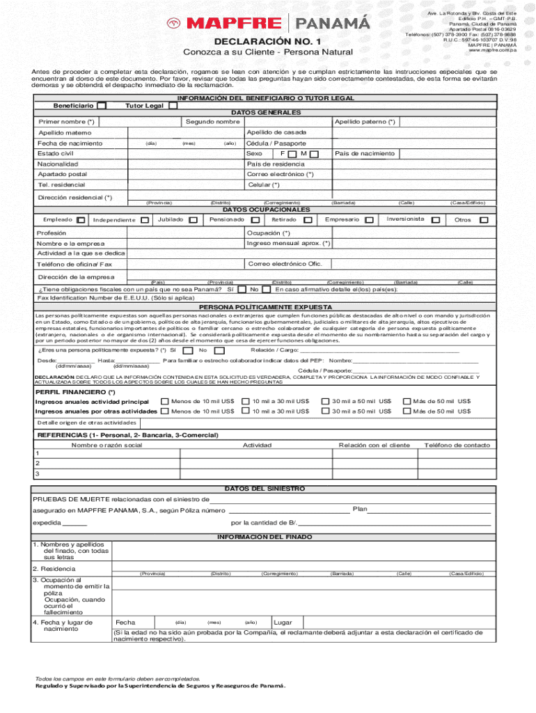 Completable En línea Seguros de auto, vida, salud y generales - Seguros ...