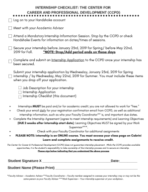 Fillable Online Registering a For-Credit Internship - CPD Resource ...
