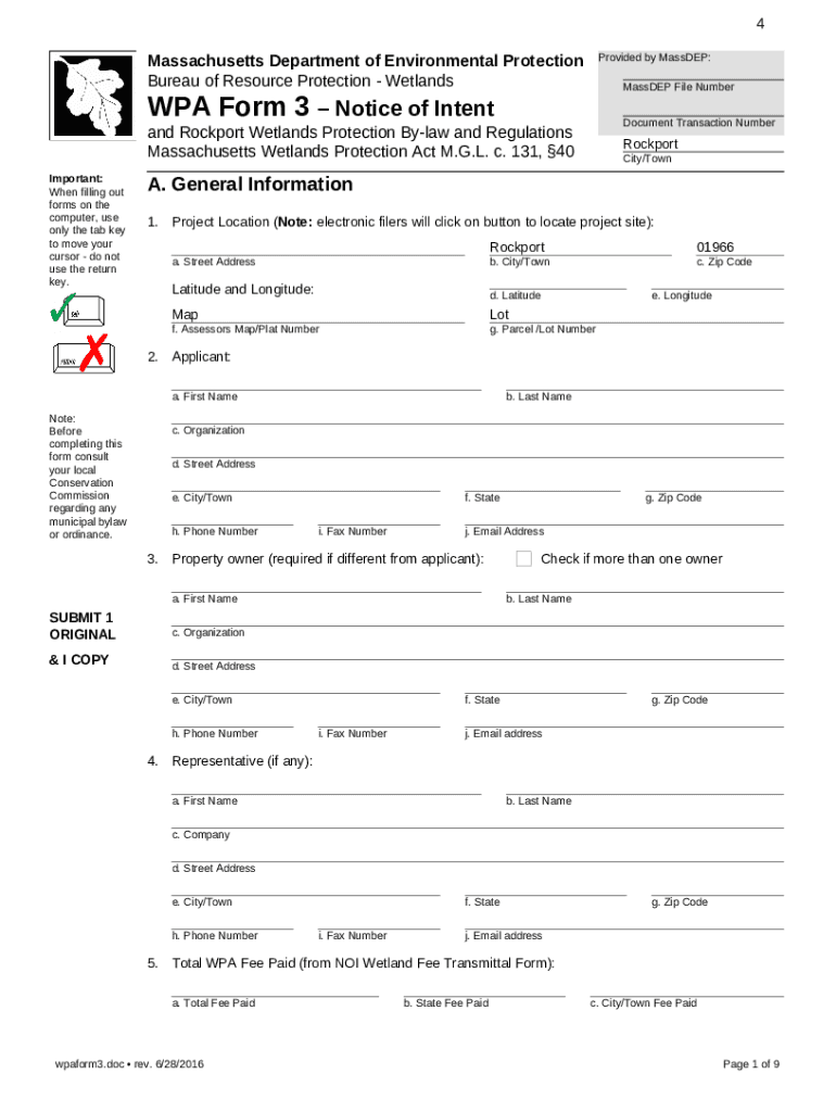 Application Guidelines for a Notice of Intent (NOI) Doc Template ...