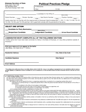 Fillable Online Arkansas State CapitolLittle Rock AR Fax Email Print ...