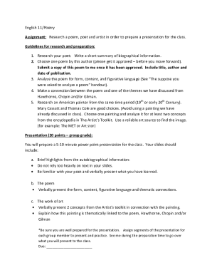 Fillable Online How to Write Poetry: 11 Rules for Poetry Writing ...